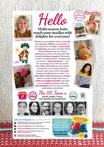 Simply Knitting Magazine - September 2022 Subscriptions | Pocketmags