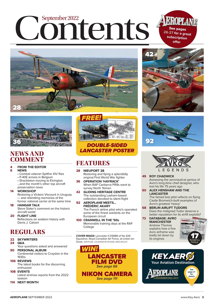 Aeroplane Magazine - September 2022 Subscriptions | Pocketmags
