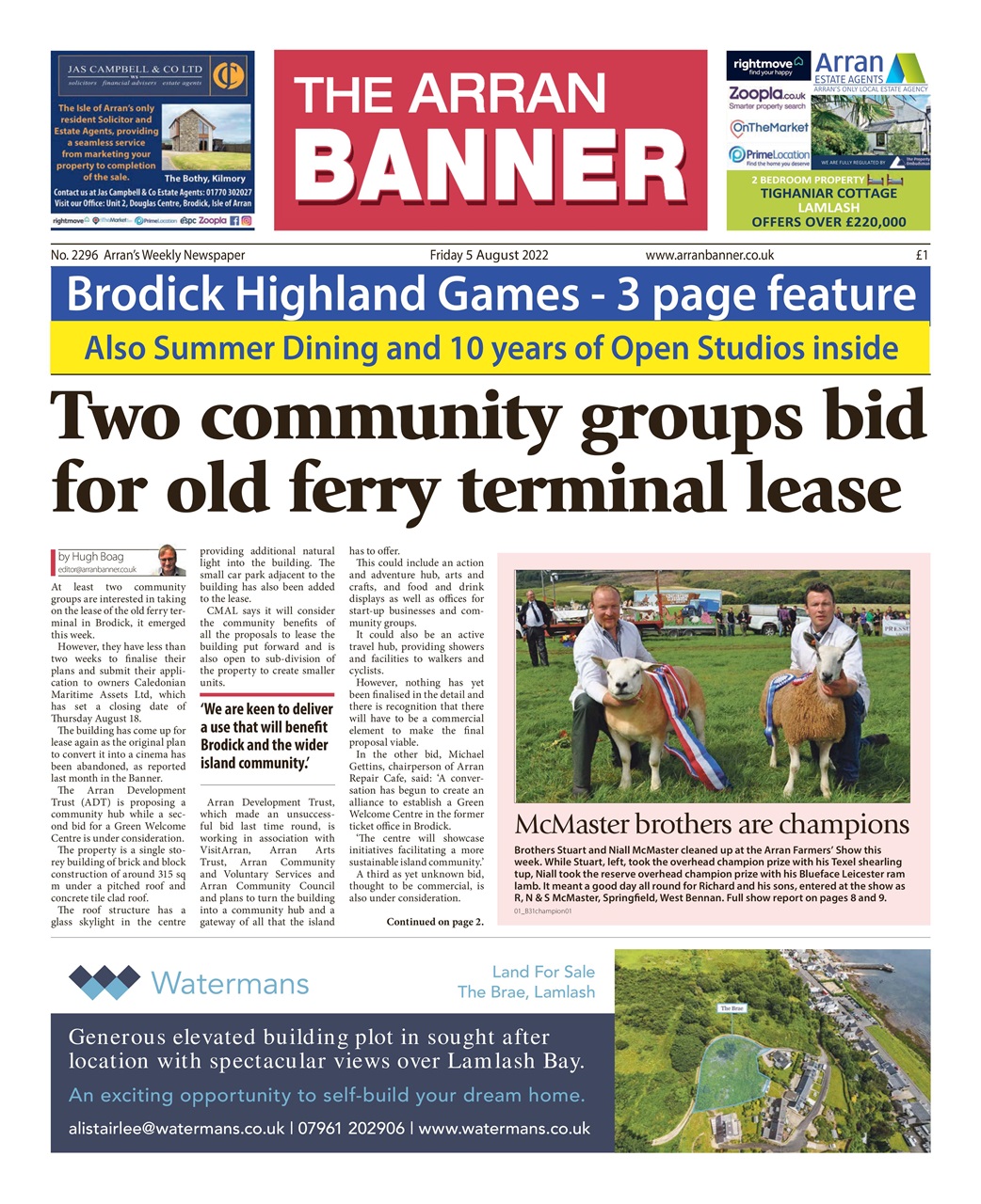 Arran Banner Magazine - 05082022 Back Issue