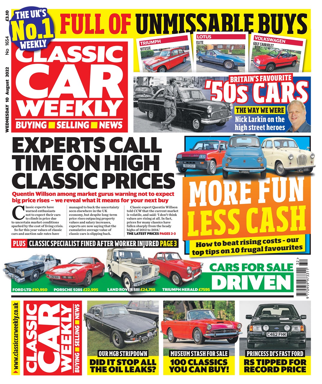 Classic Car Weekly Magazine - 10-Aug-22 Subscriptions | Pocketmags