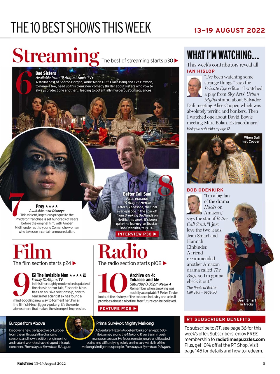 Radio Times Magazine - 13-19th August 2022 Subscriptions | Pocketmags