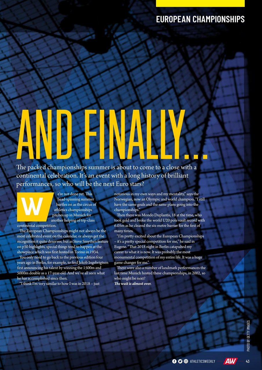 AW – Athletics Weekly Magazine - AW August 2022 Subscriptions | Pocketmags