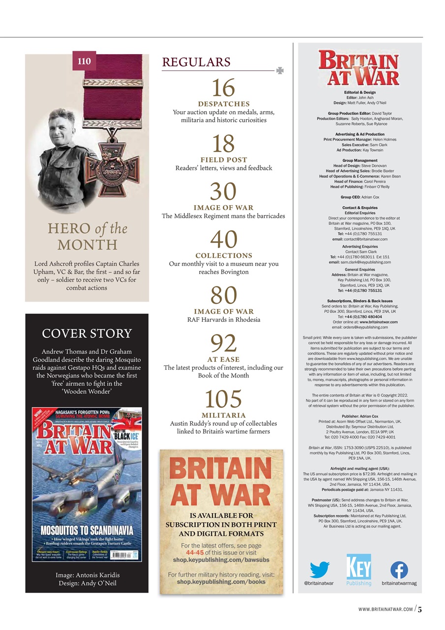 Britain at War Magazine - September 2022 Back Issue