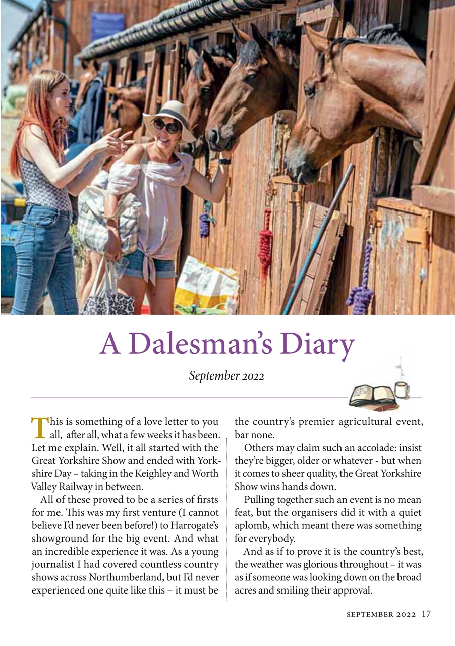 The Yorkshire Dalesman Magazine - September 2022 Back Issue