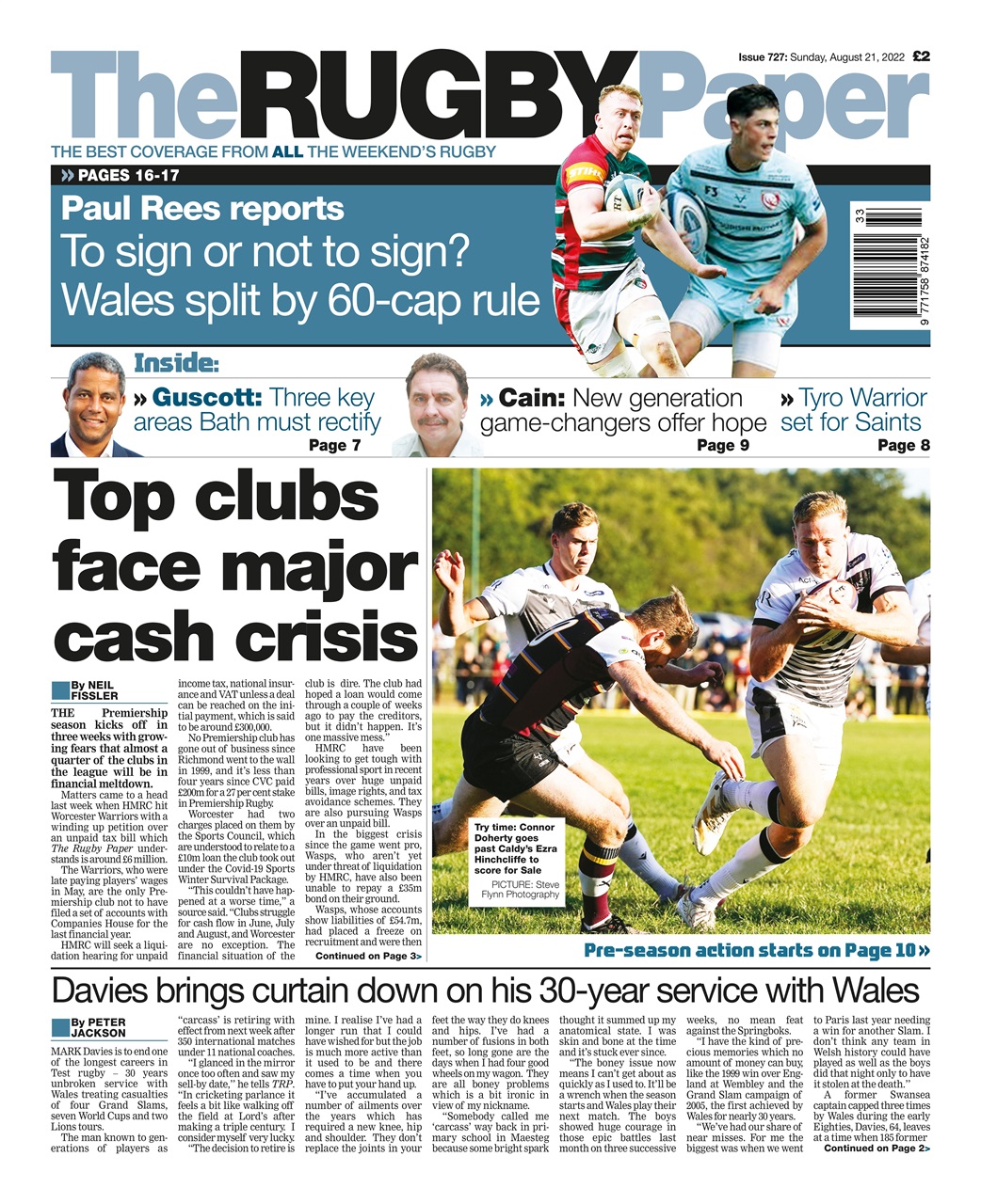 The Rugby Paper Magazine - 21 Aug 2022 Back Issue