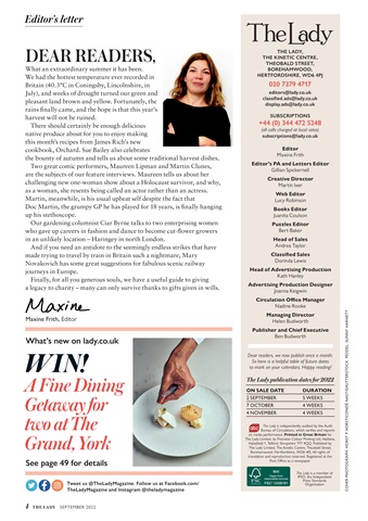 The Lady Magazine - September 2022 Subscriptions | Pocketmags