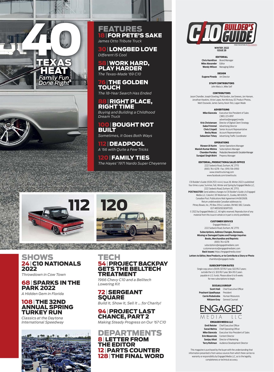 C10 Builder's Guide Magazine - C10 BG-Win 22 Back Issue