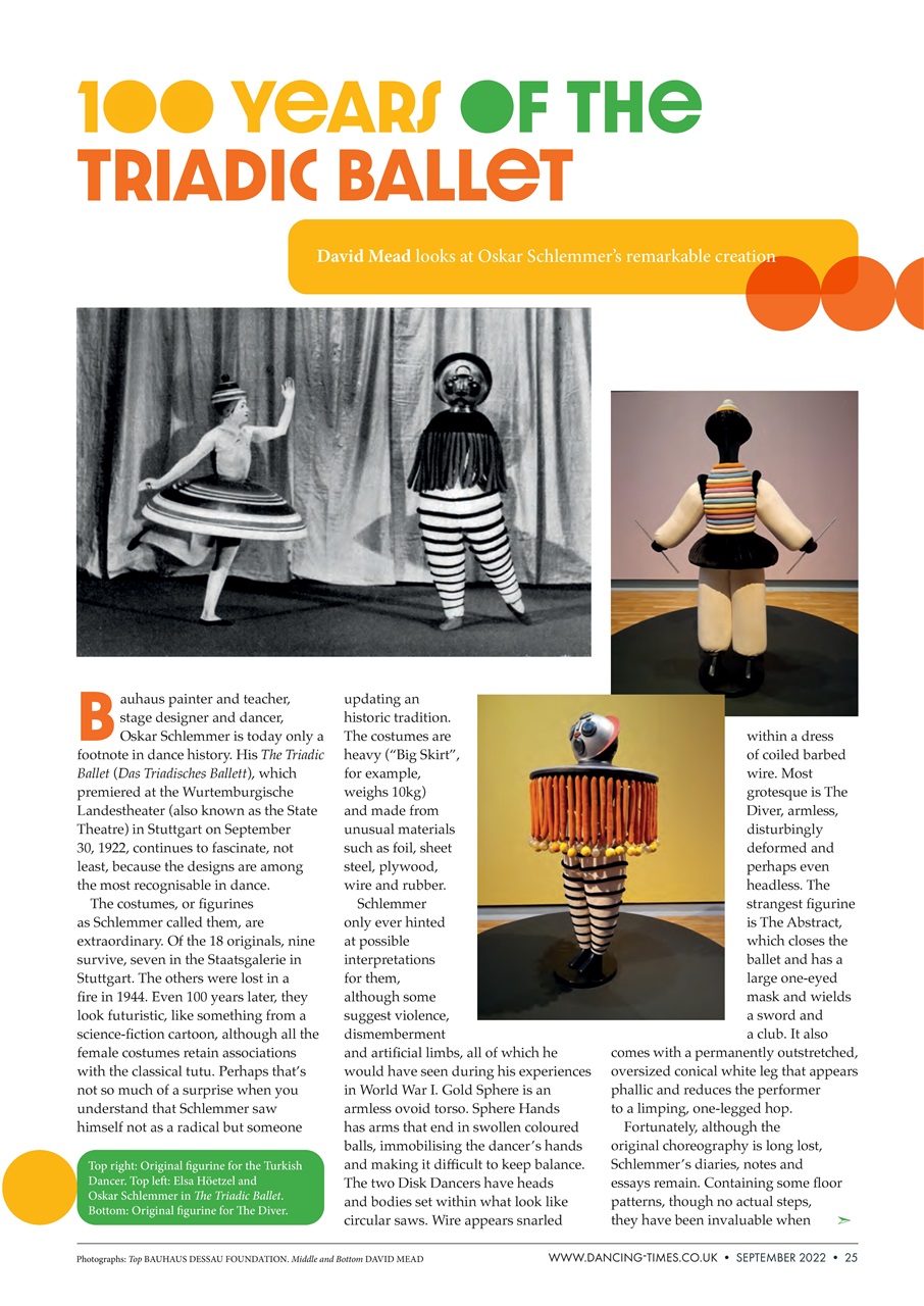 Dancing Times Magazine Subscriptions and September 2022 Issue