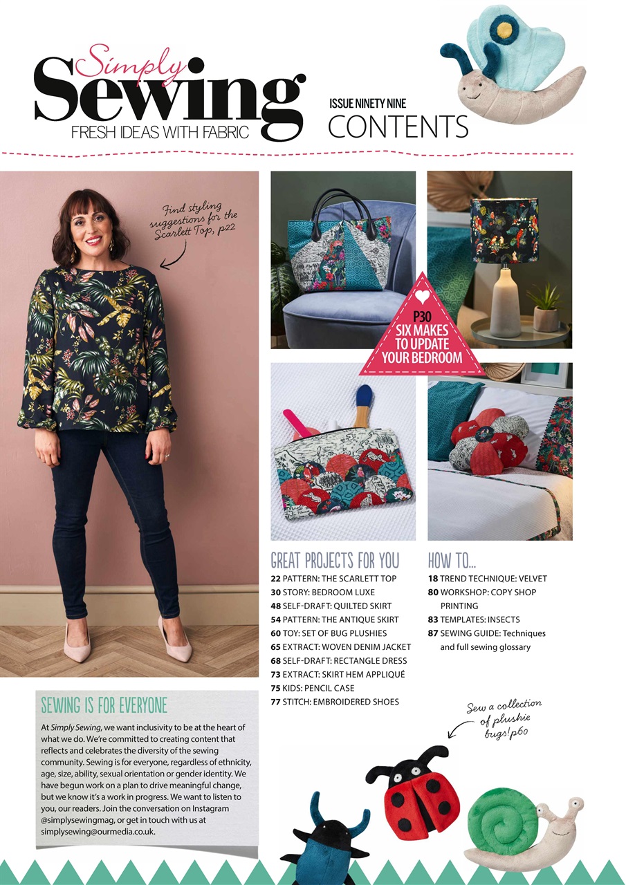 Simply Sewing Magazine - September 2022 Subscriptions | Pocketmags