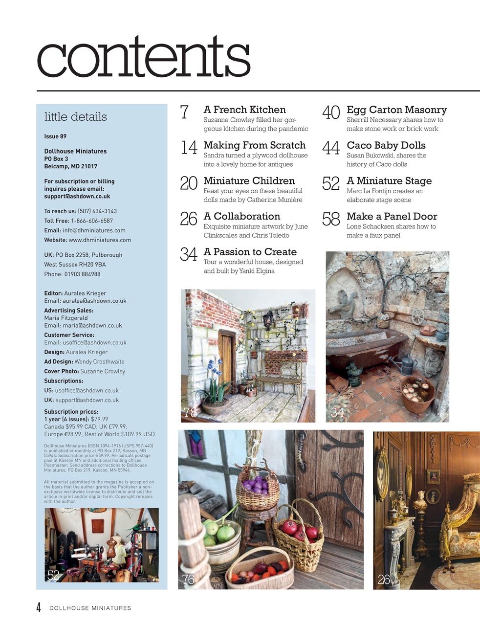 Dollhouse Miniatures Magazine - FREE Sample Issue Special Issue