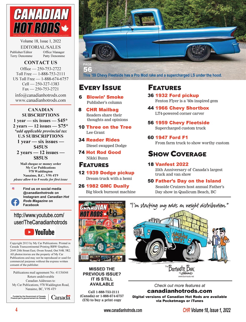 Canadian Hot Rods Magazine - OCT/NOV 2022 Subscriptions | Pocketmags