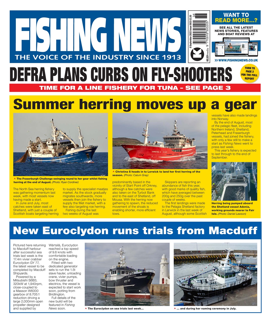 Fishing News Magazine - Thur 8 Sept 2022 Back Issue