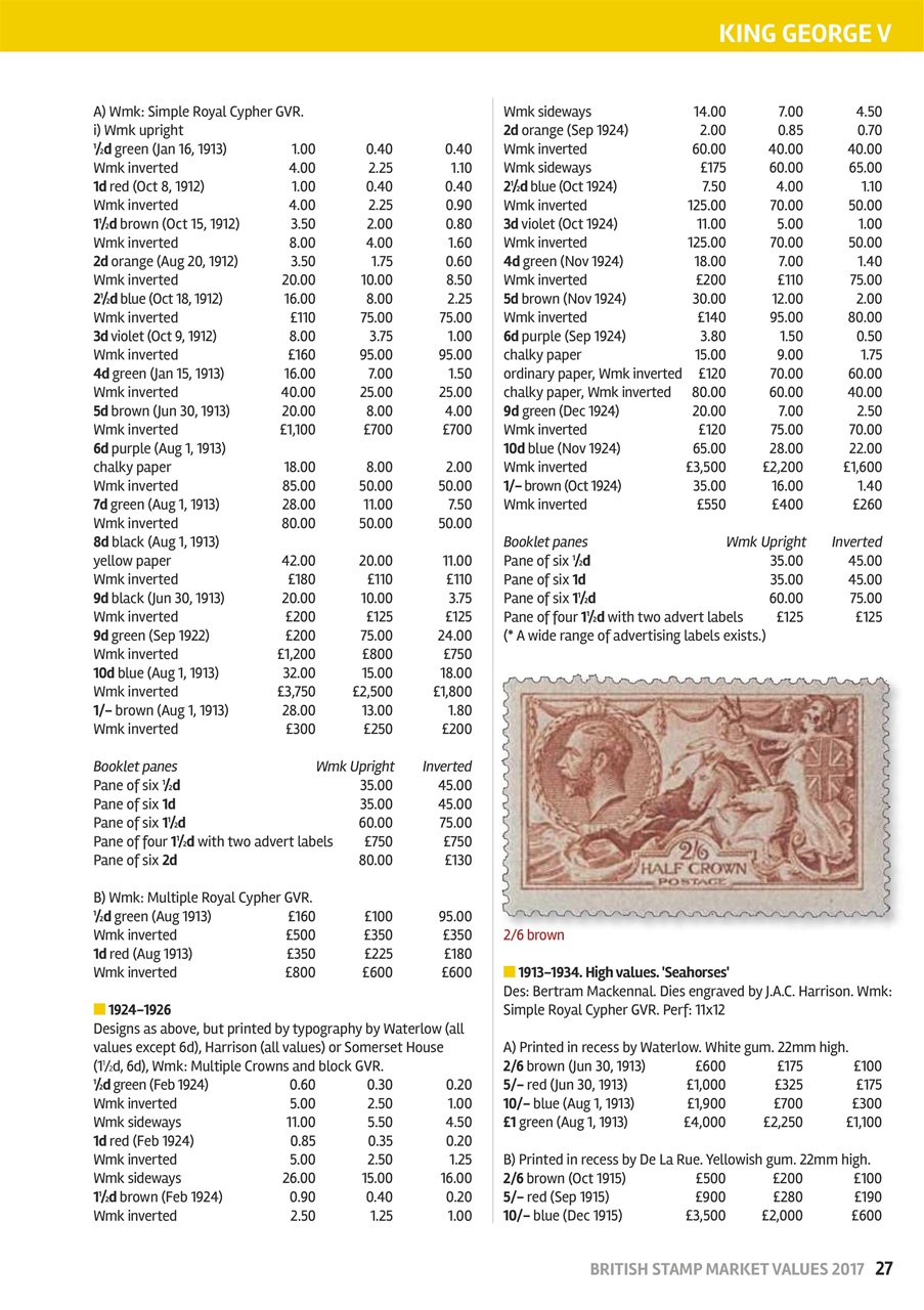 Stamp Magazine - British Stamp Market Values 2017 Special Issue