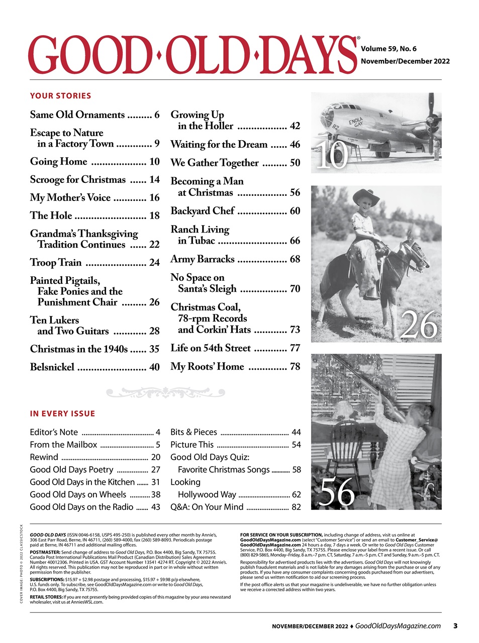 Good Old Days Magazine - December 22 Back Issue