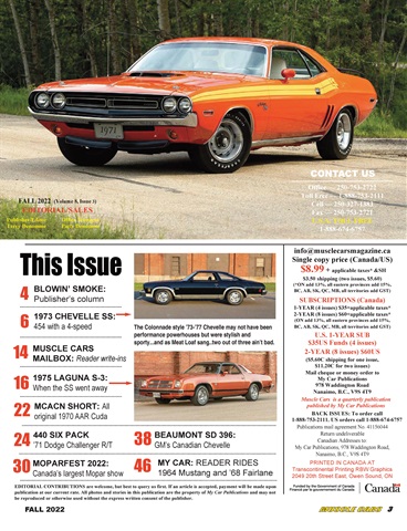 Muscle Cars Magazine - Fall 2022 Subscriptions | Pocketmags