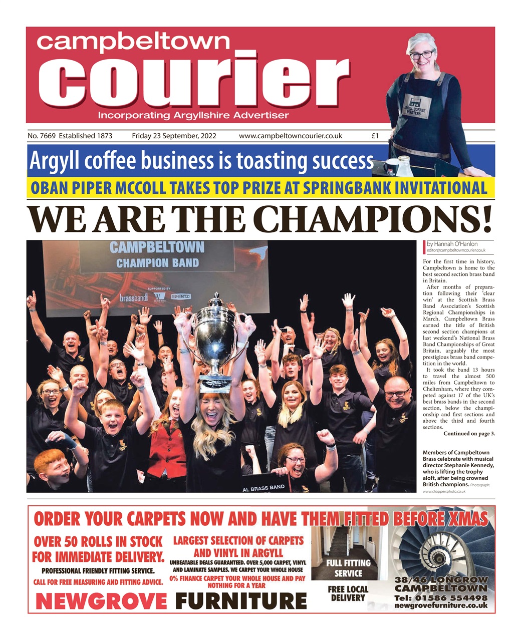Campbeltown Courier Magazine - 23/09/2022 Back Issue