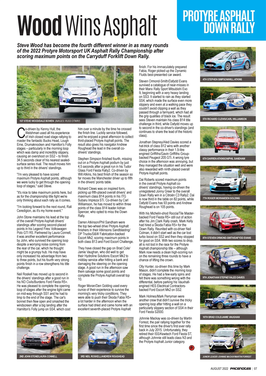 Pacenotes Rally magazine Subscriptions and Issue 197 - Aug 22 Issue