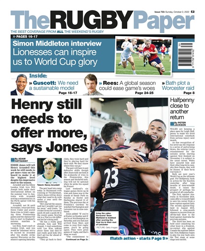 The Rugby Paper Magazine - 2 Oct 2022 Back Issue