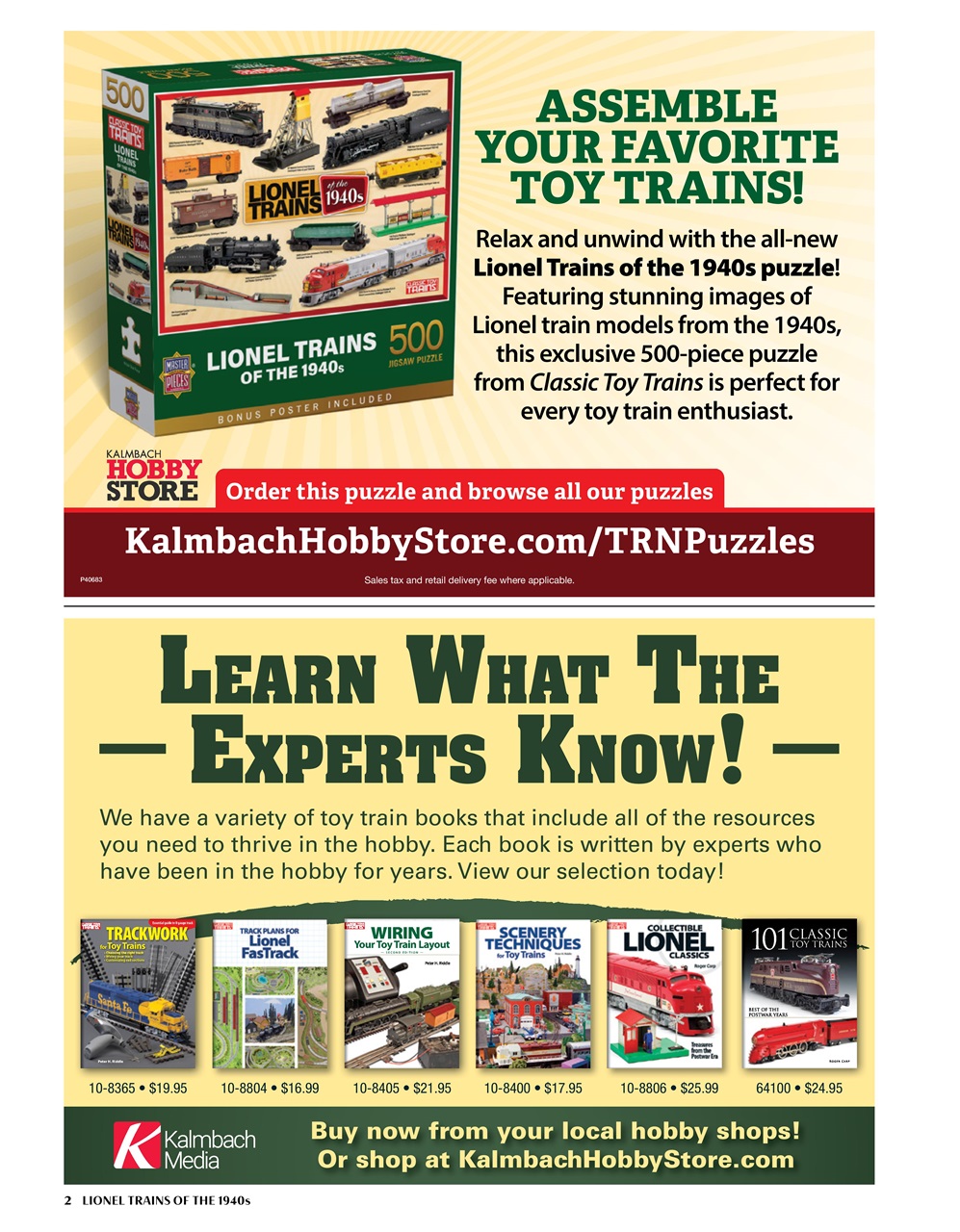 Classic Toy Trains Magazine - Lionel Trains 1940s Special Issue