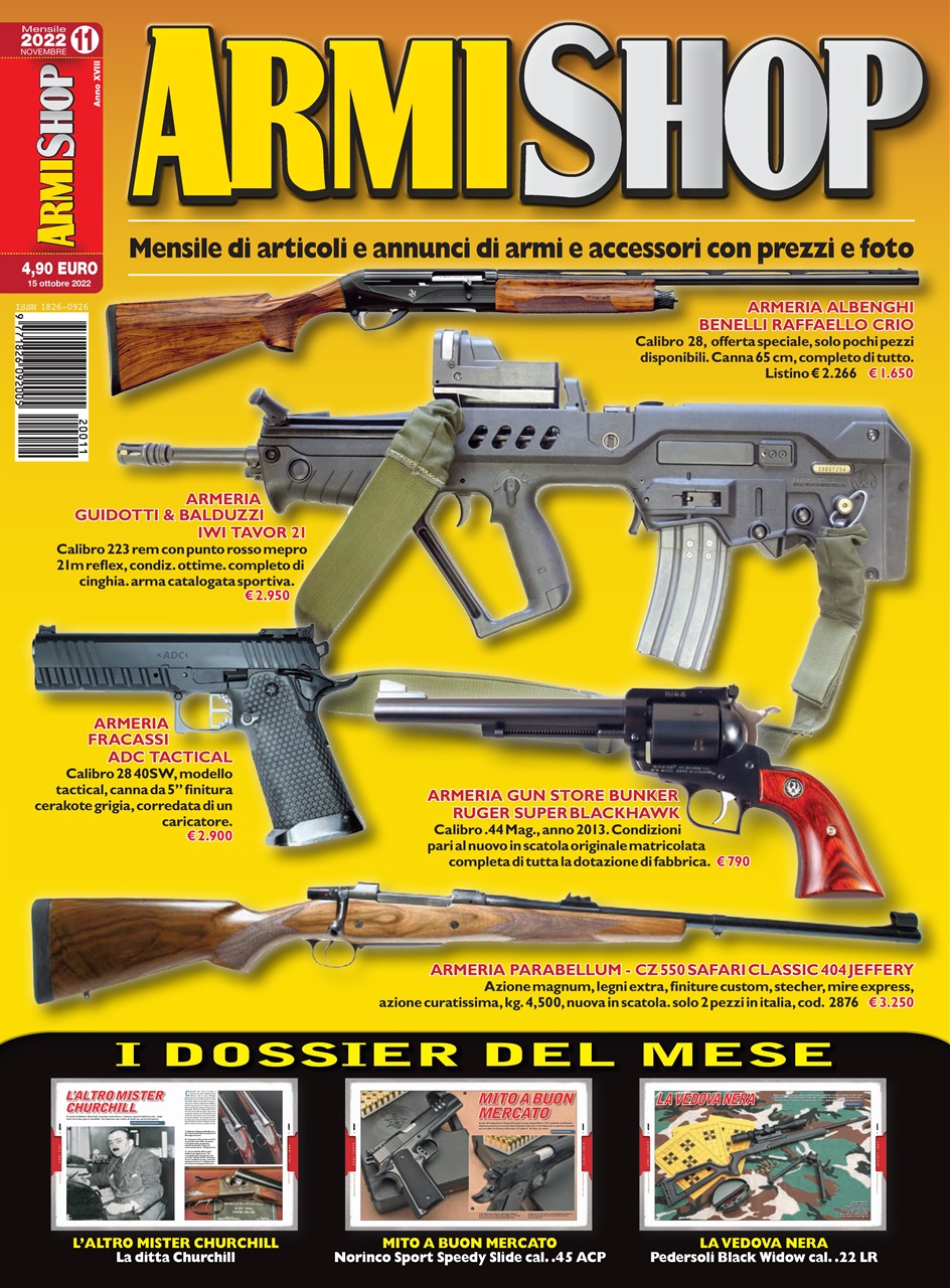 ARMI SHOP Magazine - Novembre 2022 Back Issue
