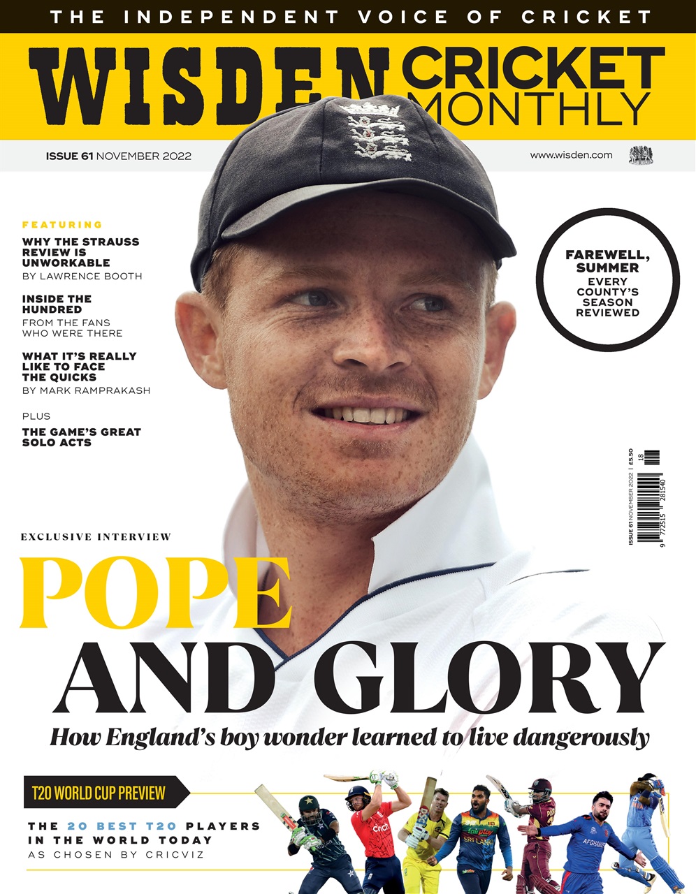 Wisden Cricket Monthly Magazine - November 2022 Subscriptions | Pocketmags