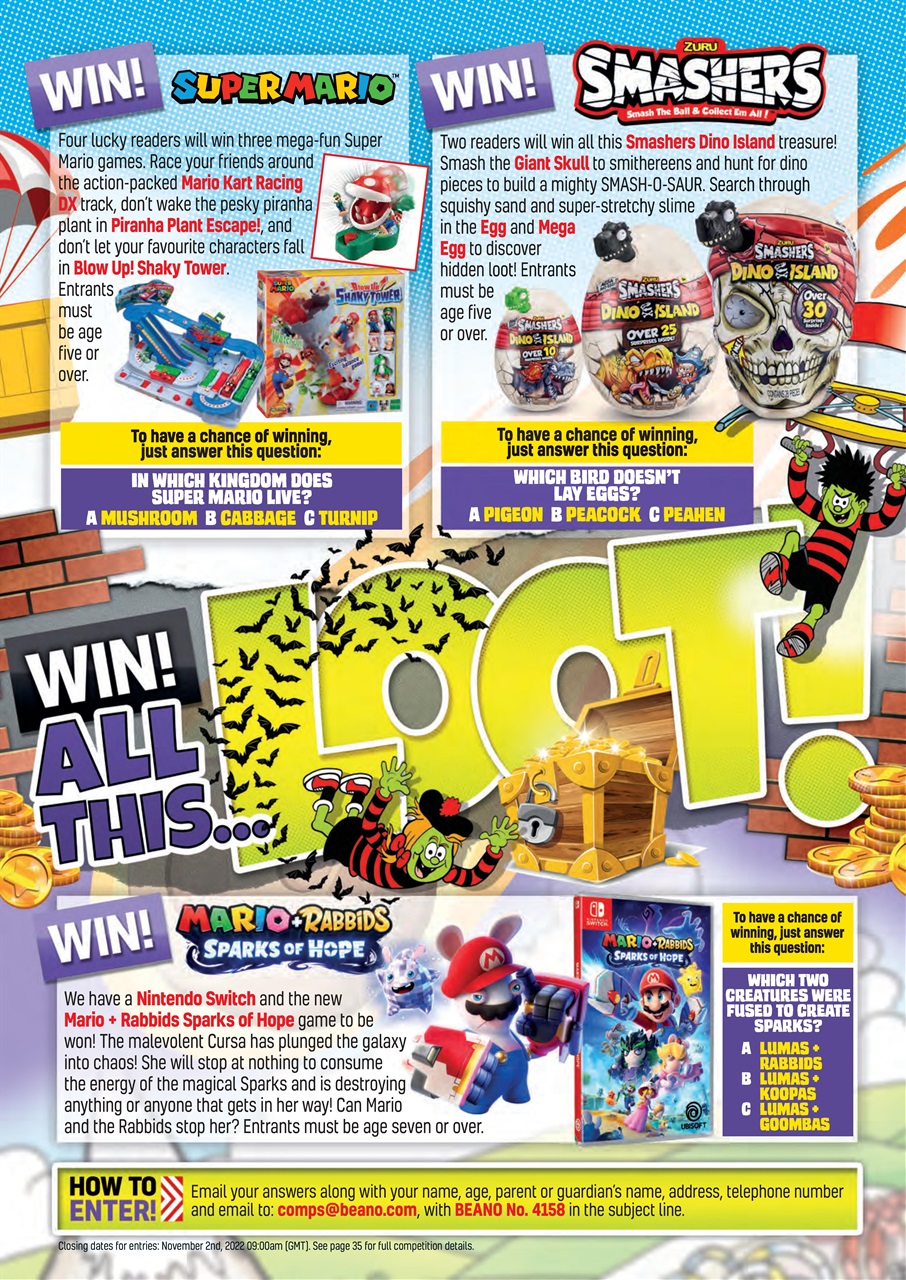 Beano Magazine - 22/10/2022 Back Issue