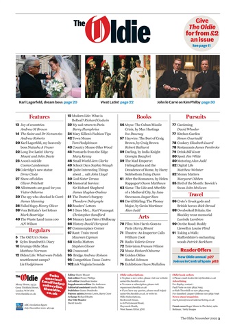 The Oldie Magazine - November 2022 Subscriptions | Pocketmags