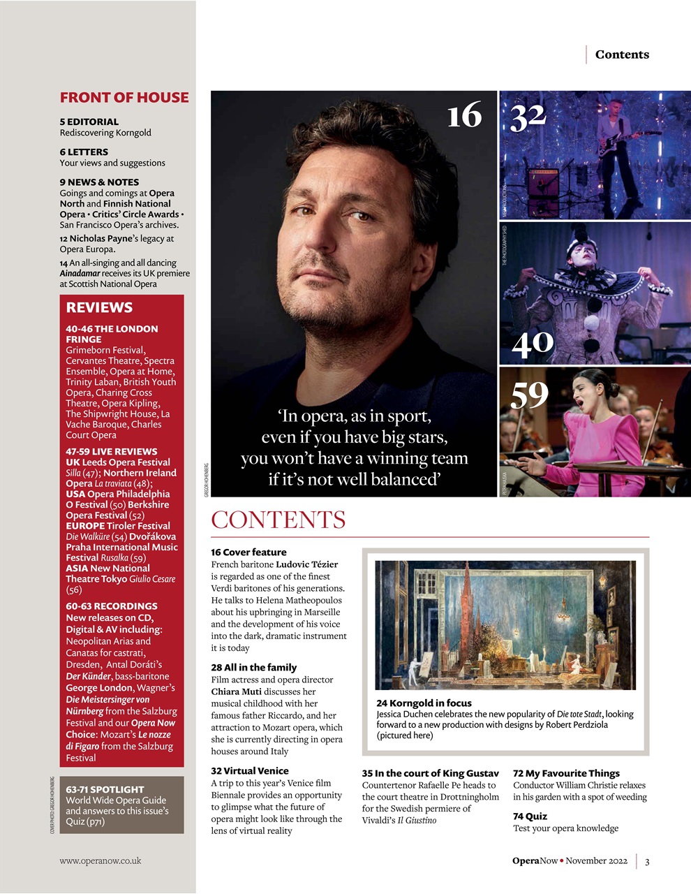 Opera Now Magazine - November 2022 Back Issue