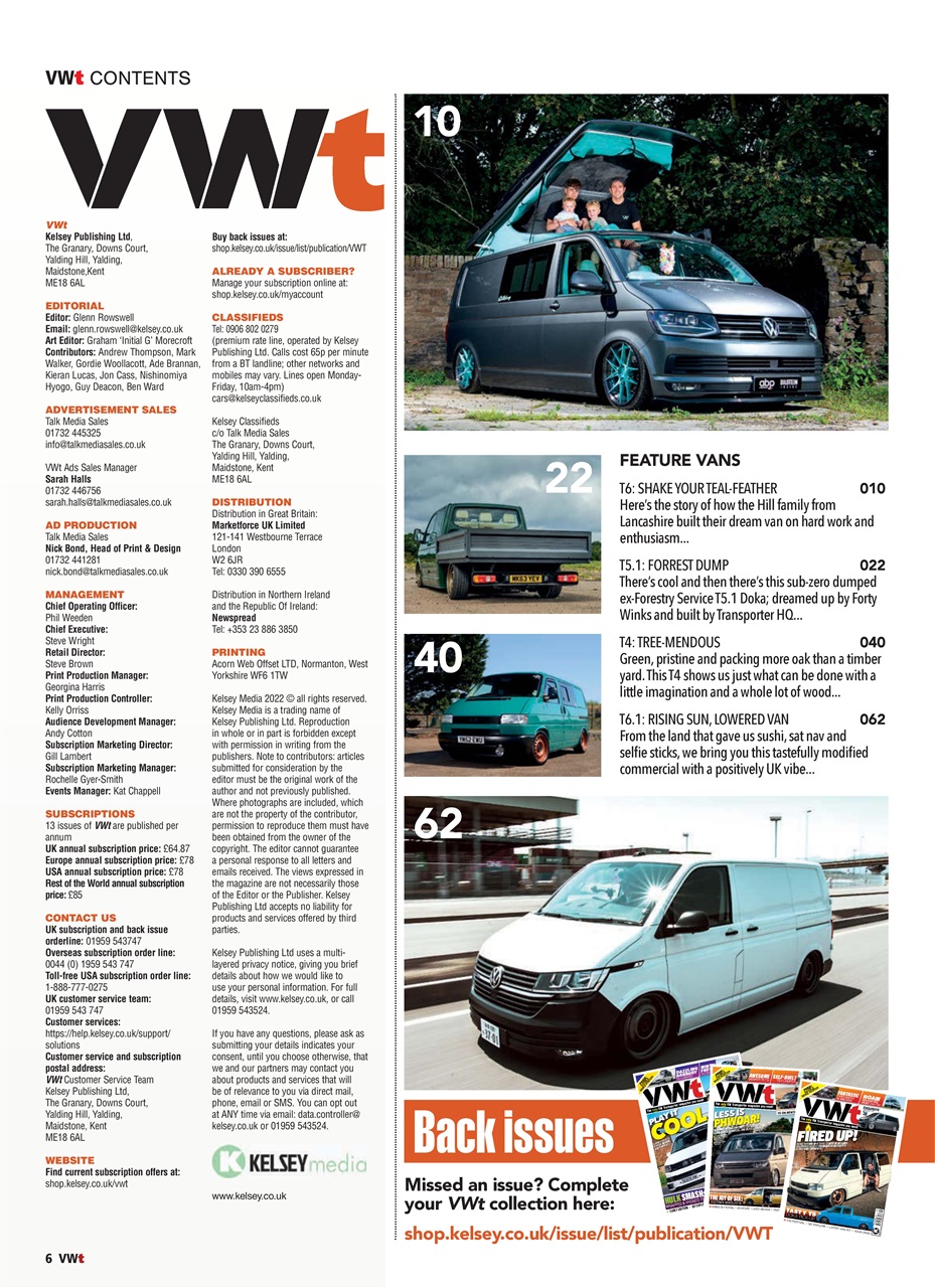 VWt Magazine - Issue 125 Dec 22 Back Issue
