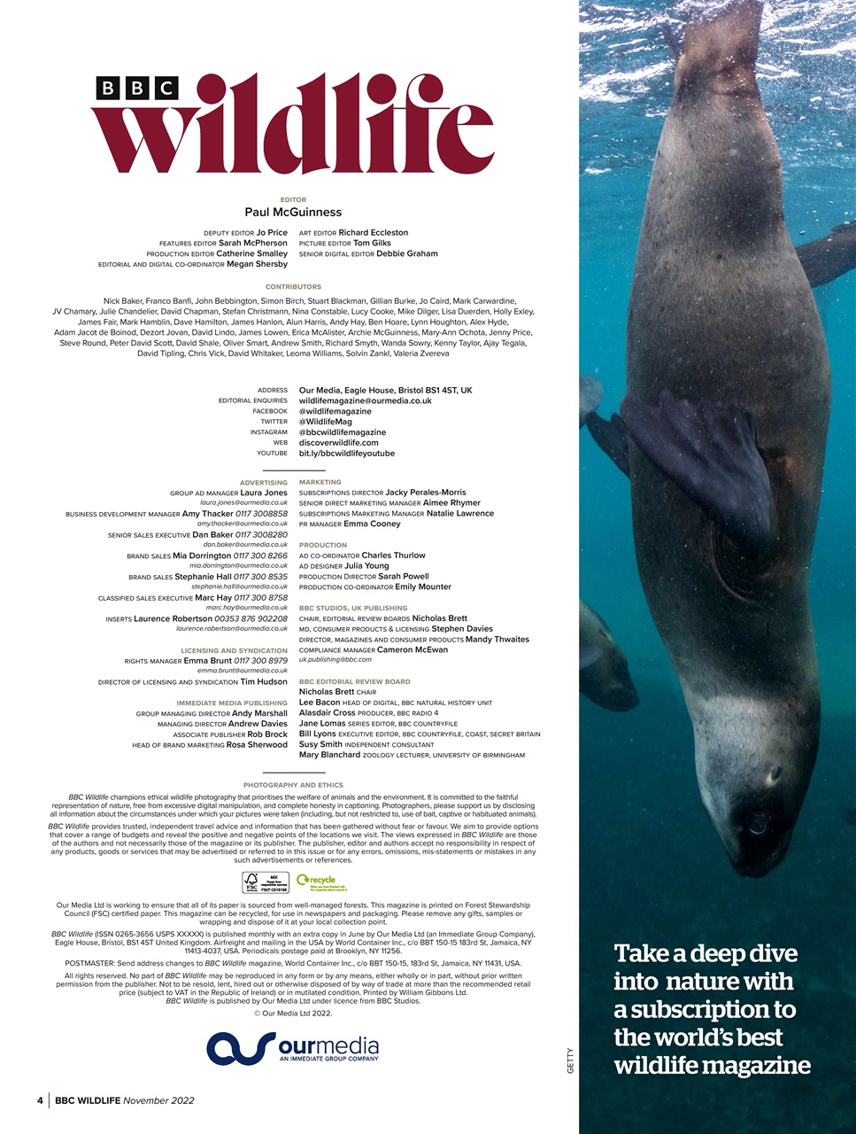 BBC Wildlife Magazine - Nov-22 Subscriptions | Pocketmags
