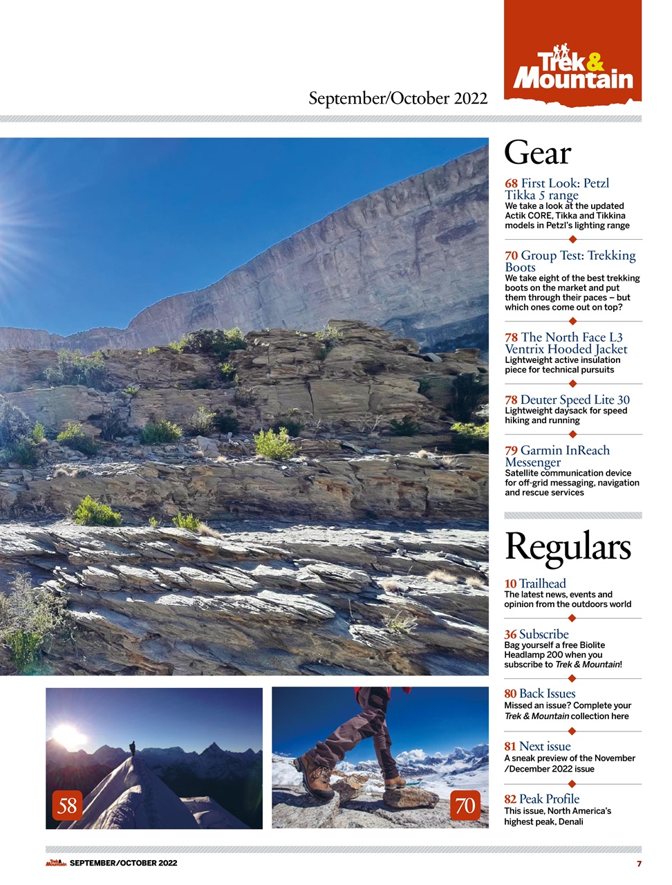 Trek & Mountain Magazine - SepOct 2022 Back Issue