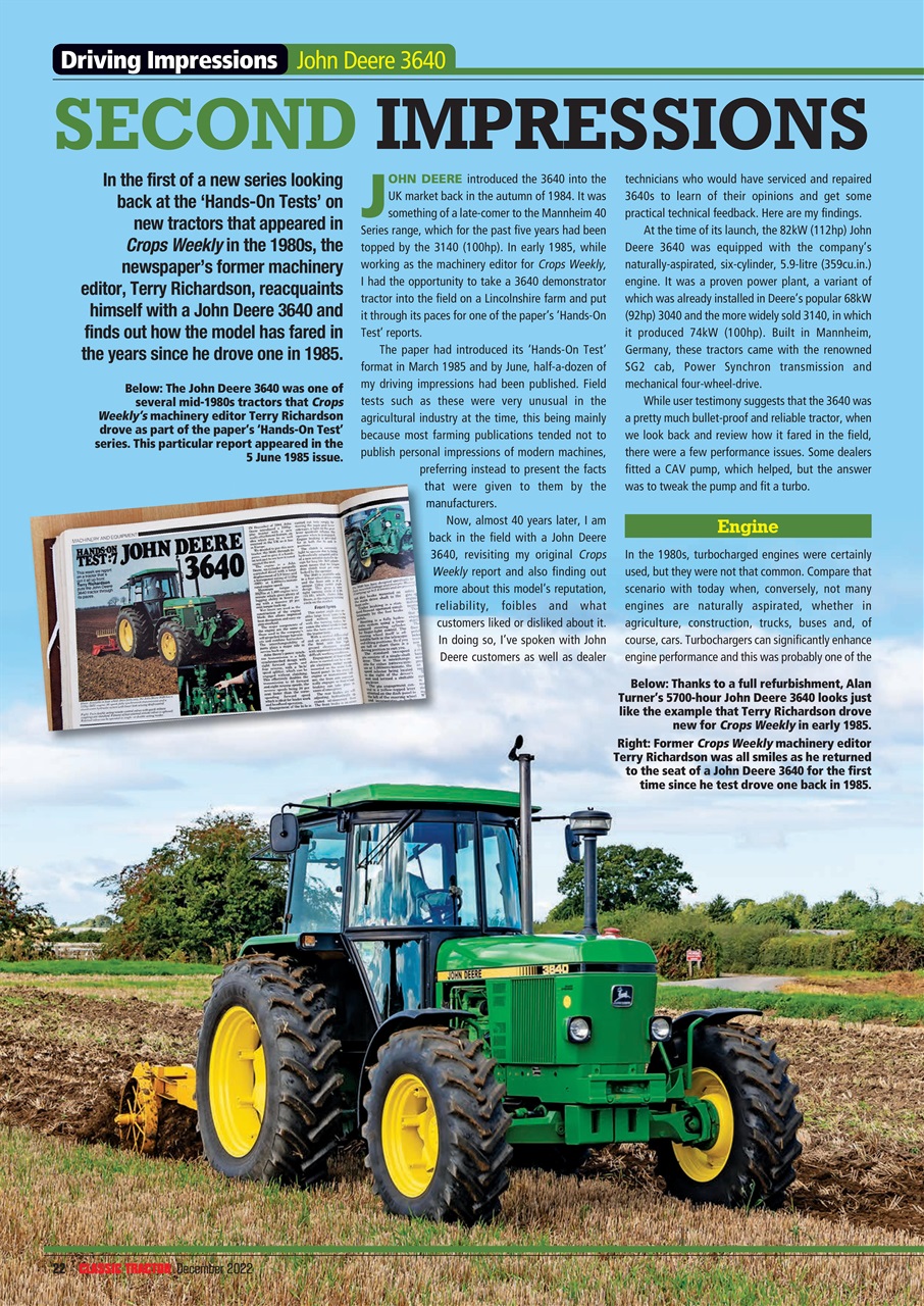 Classic Tractor Magazine - December 2022 Subscriptions | Pocketmags