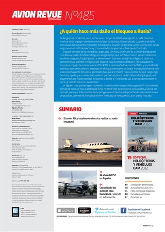 Avion Revue Internacional Magazine - Número 485 Subscriptions | Pocketmags