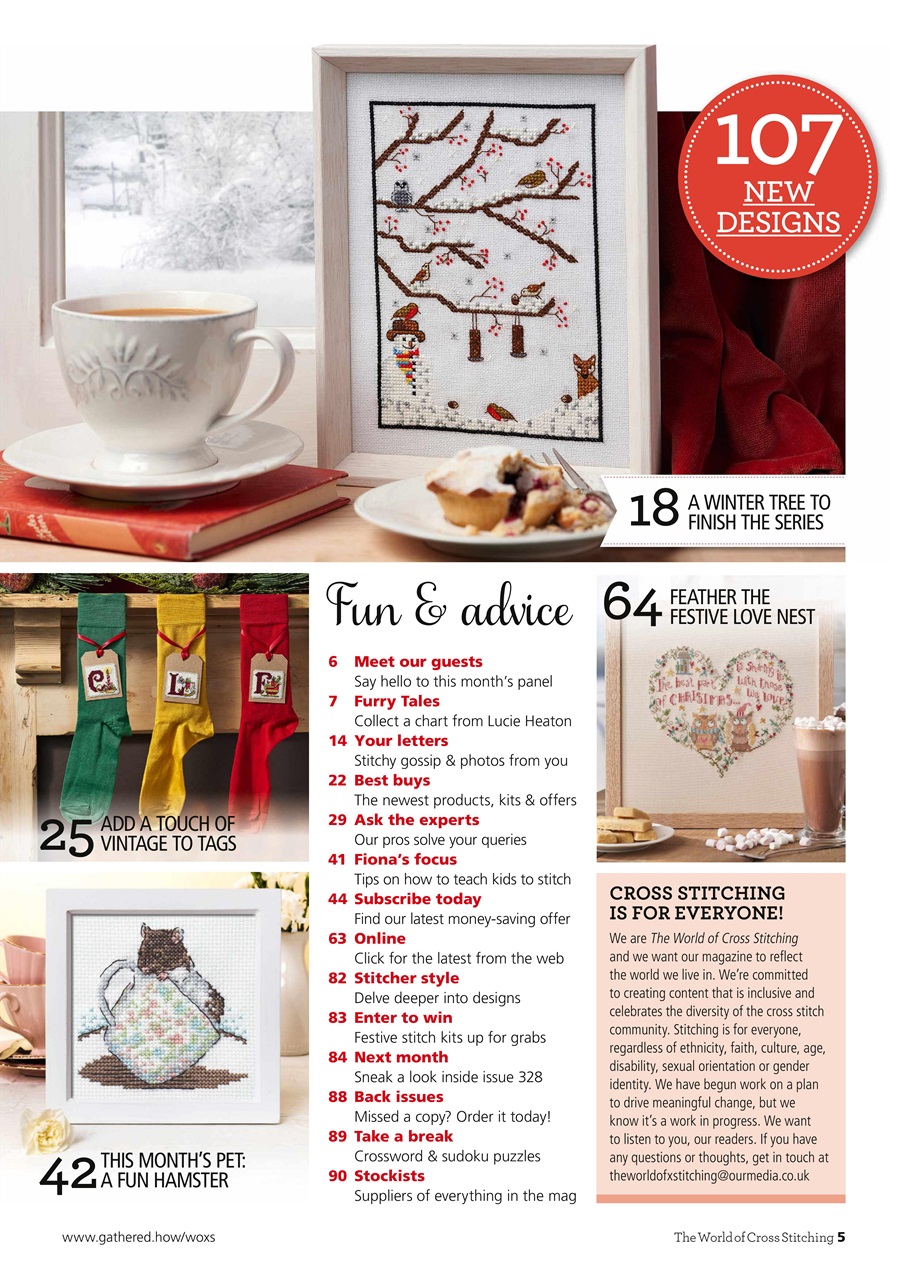 The World of Cross Stitching Magazine - Christmas 2022 Back Issue