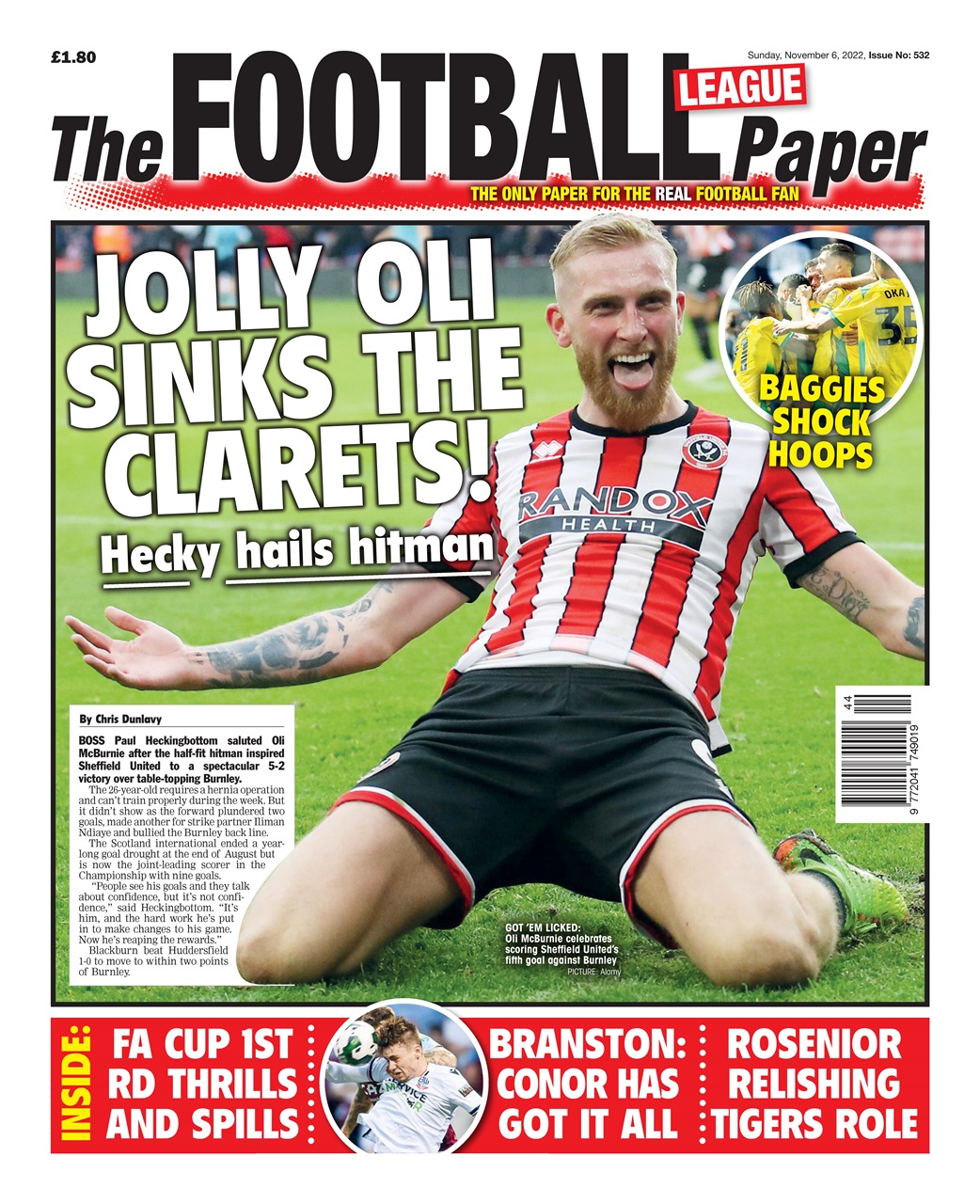 The Football League Paper Magazine - 6-Nov-2022 Back Issue