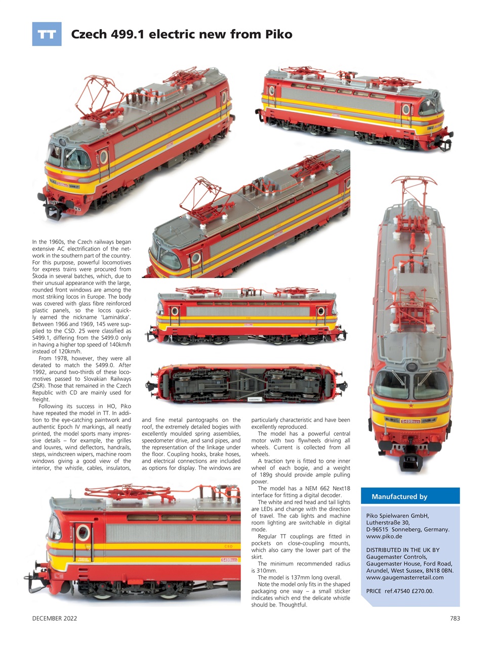 Continental Modeller Magazine - Dec-22 Back Issue