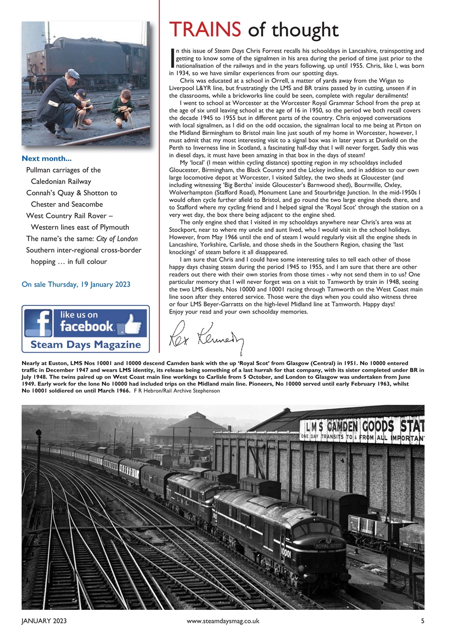Steam Days Magazine - January 2023 Back Issue