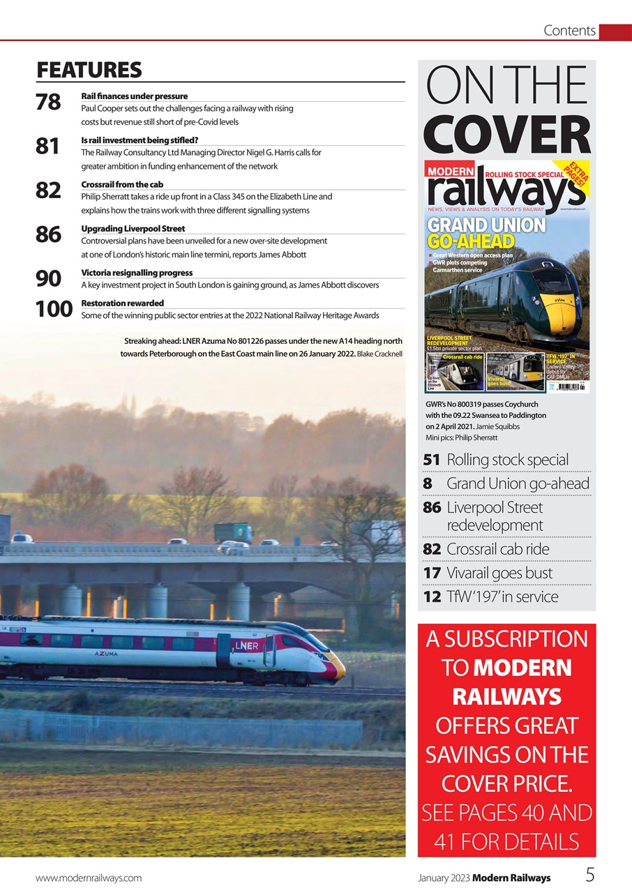Modern Railways Magazine - January 2023 Back Issue