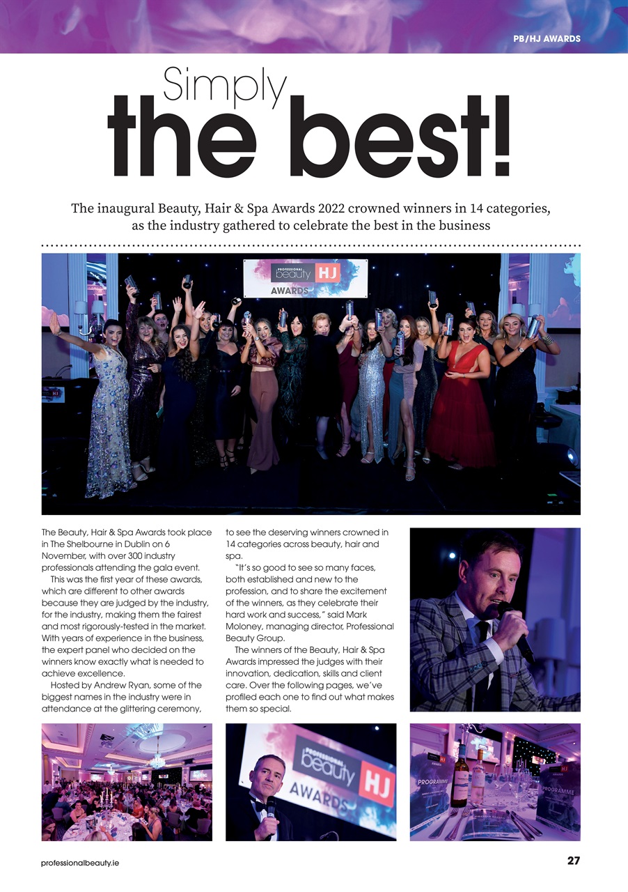 Professional Beauty & HJ Ireland Magazine - Jan/Feb 2023 Back Issue