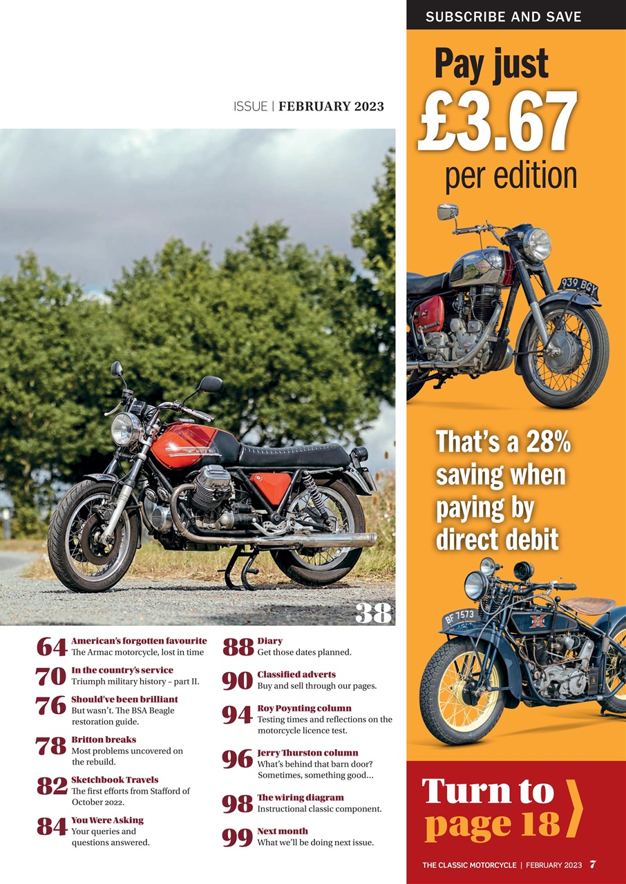 The Classic MotorCycle Magazine - February 2023 Back Issue
