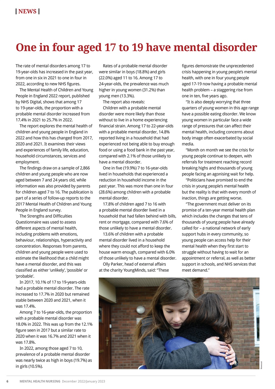 Mental Health Nursing Magazine - Dec/Jan 2022 Back Issue