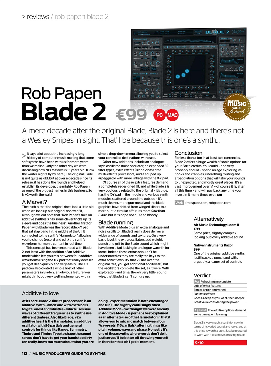 Music Magazine - Music Producer's Guide to Synths Second Edition Back Issue