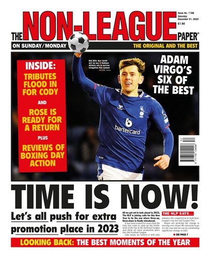 The Non-League Football Paper Magazine - 31 Dec 2022 Back Issue