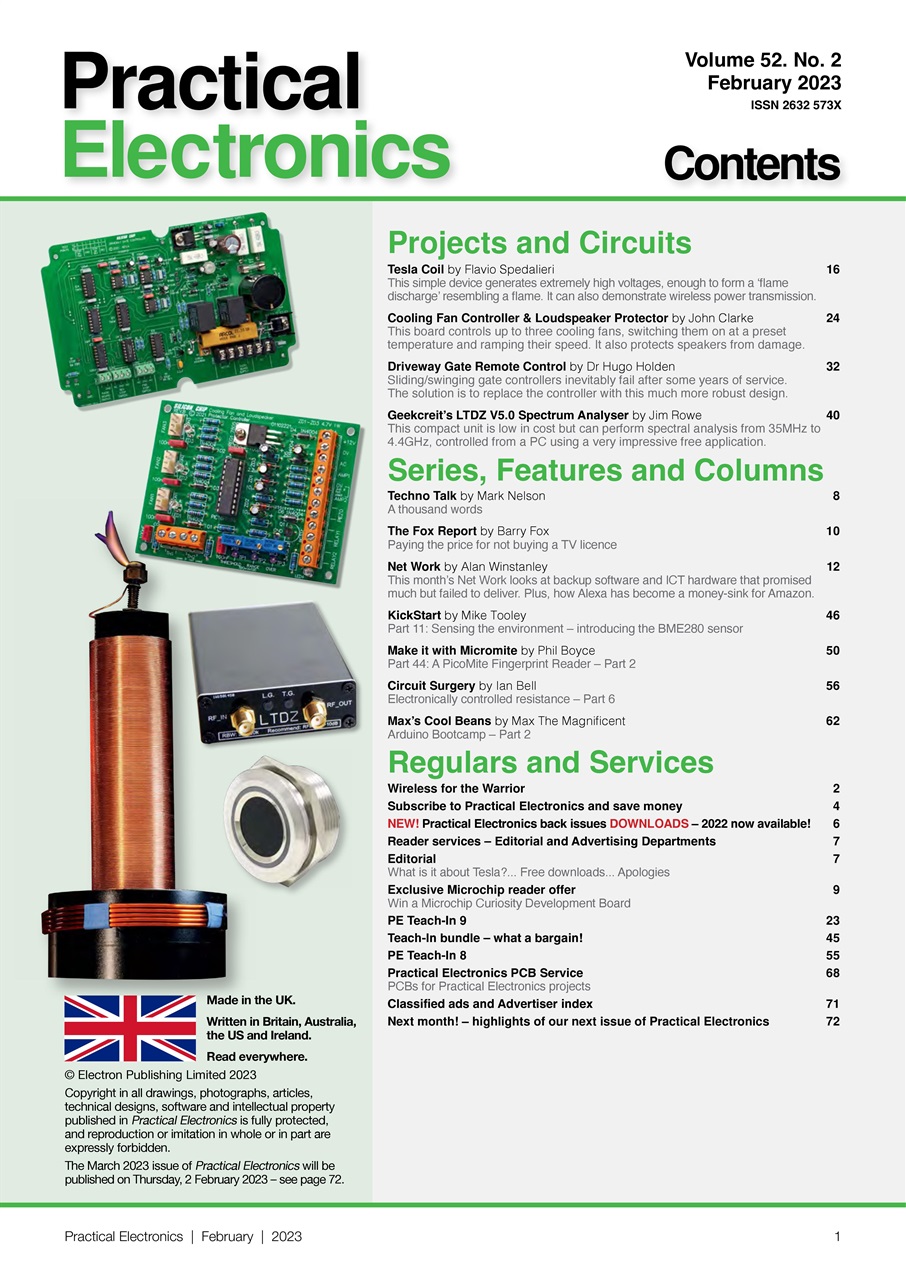 Practical Electronics Magazine - February 2023 Subscriptions | Pocketmags