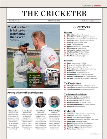 The Cricketer Magazine - February 2023 Subscriptions | Pocketmags