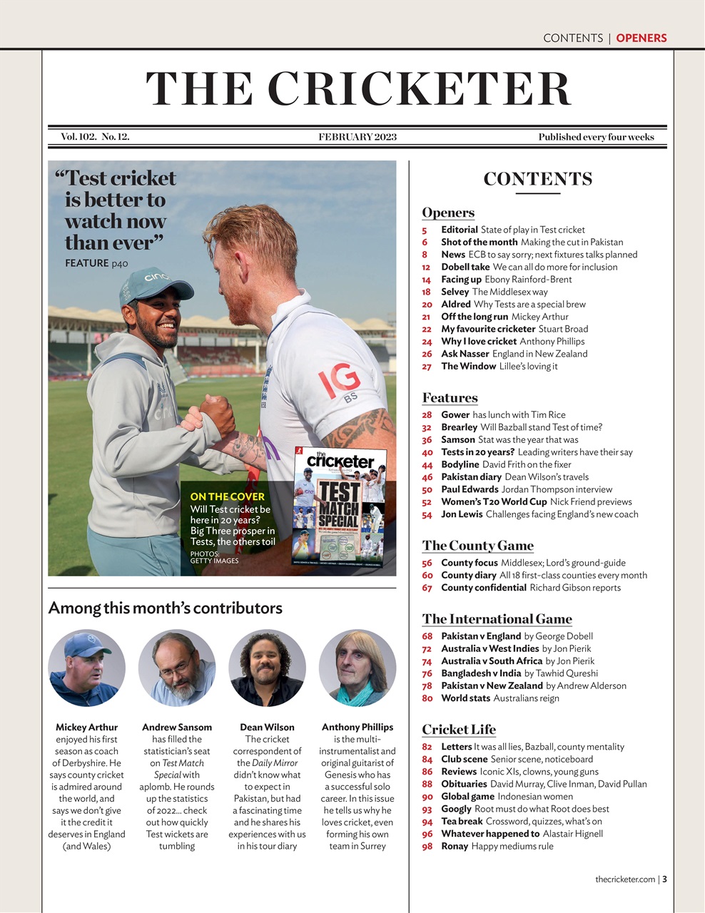The Cricketer Magazine - February 2023 Back Issue