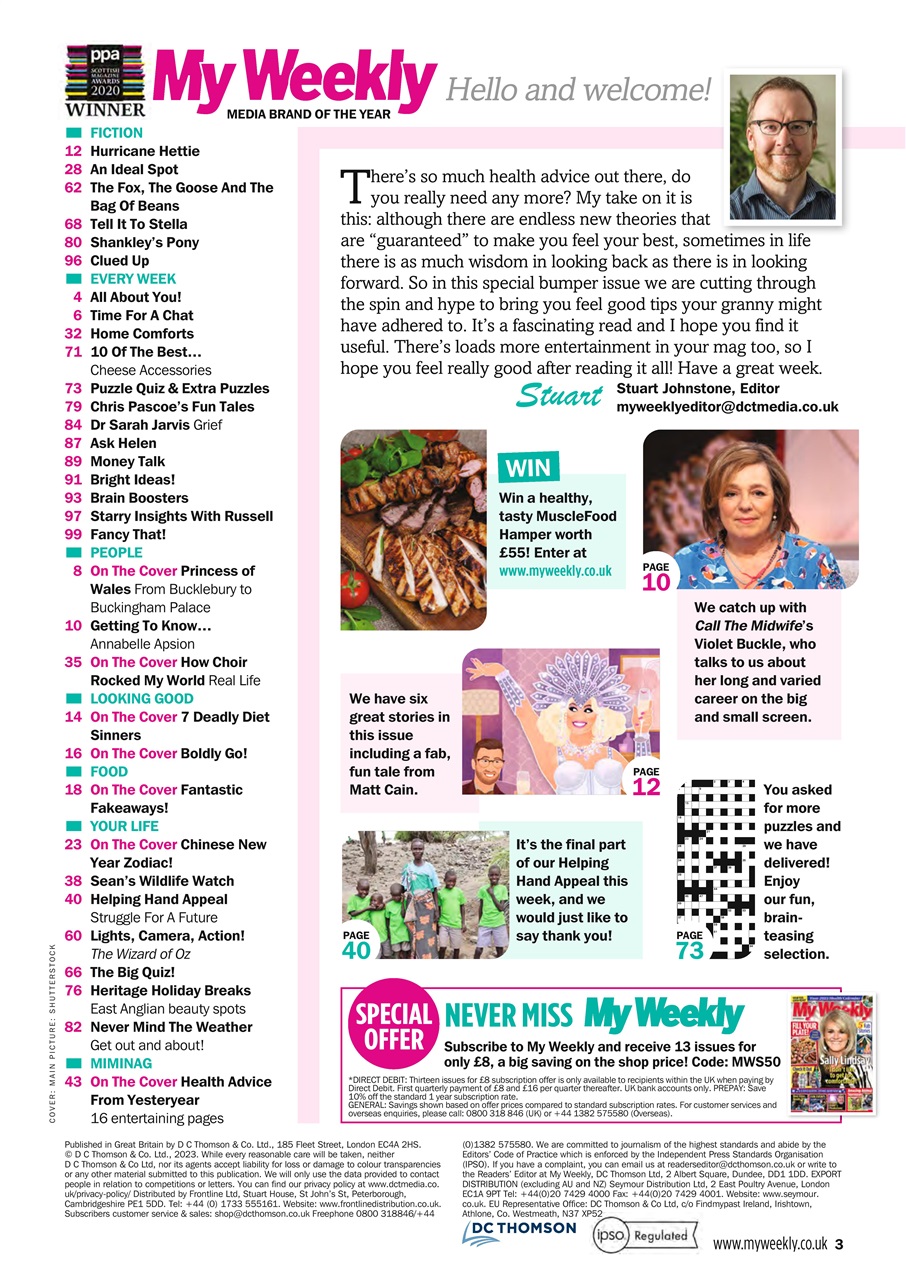 My Weekly Magazine - 21/01/2023 Back Issue