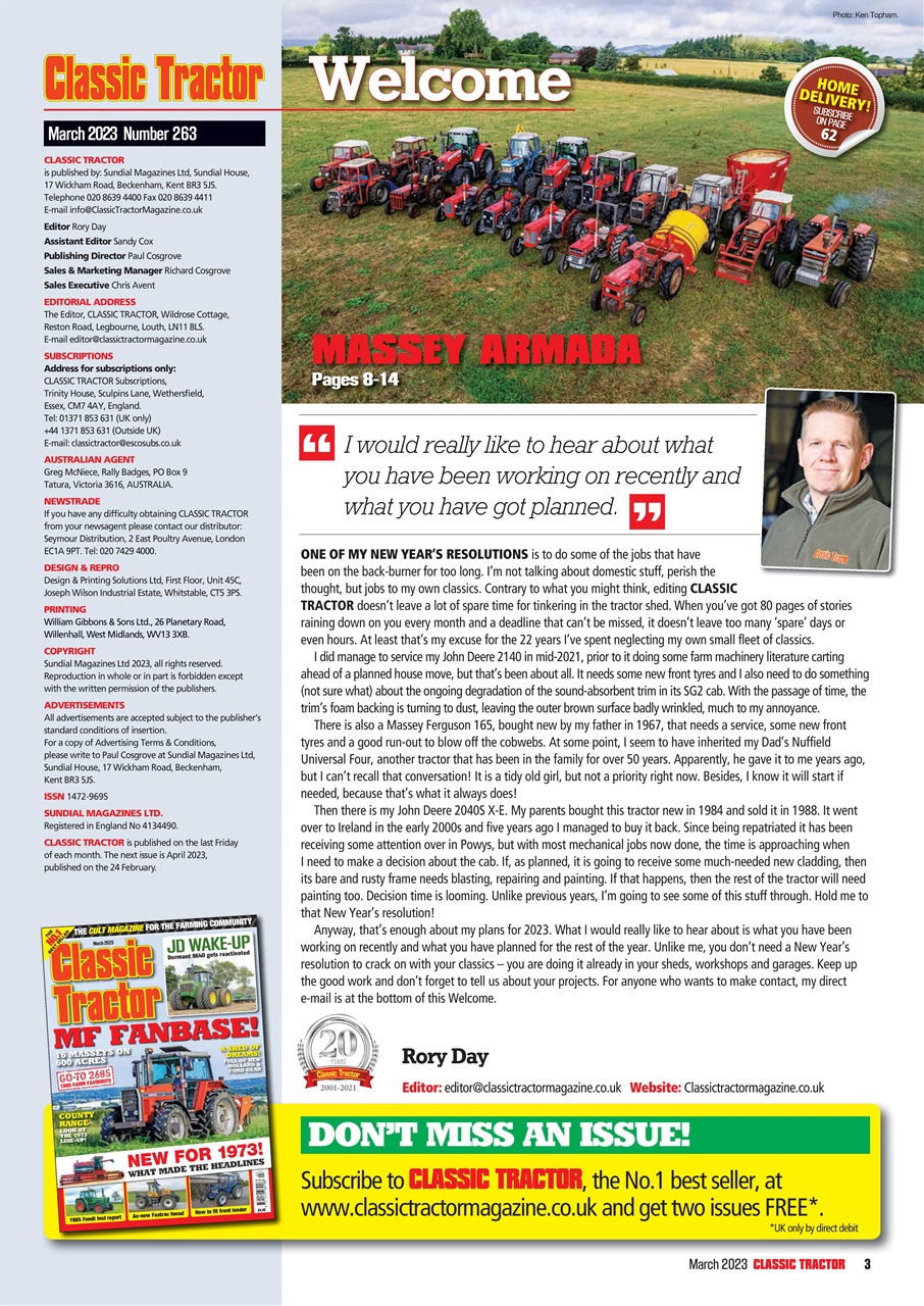 Classic Tractor Magazine - March 2023 Back Issue