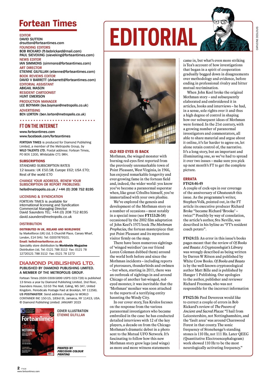 Fortean Times Magazine - Feb 2023 - 428 Back Issue