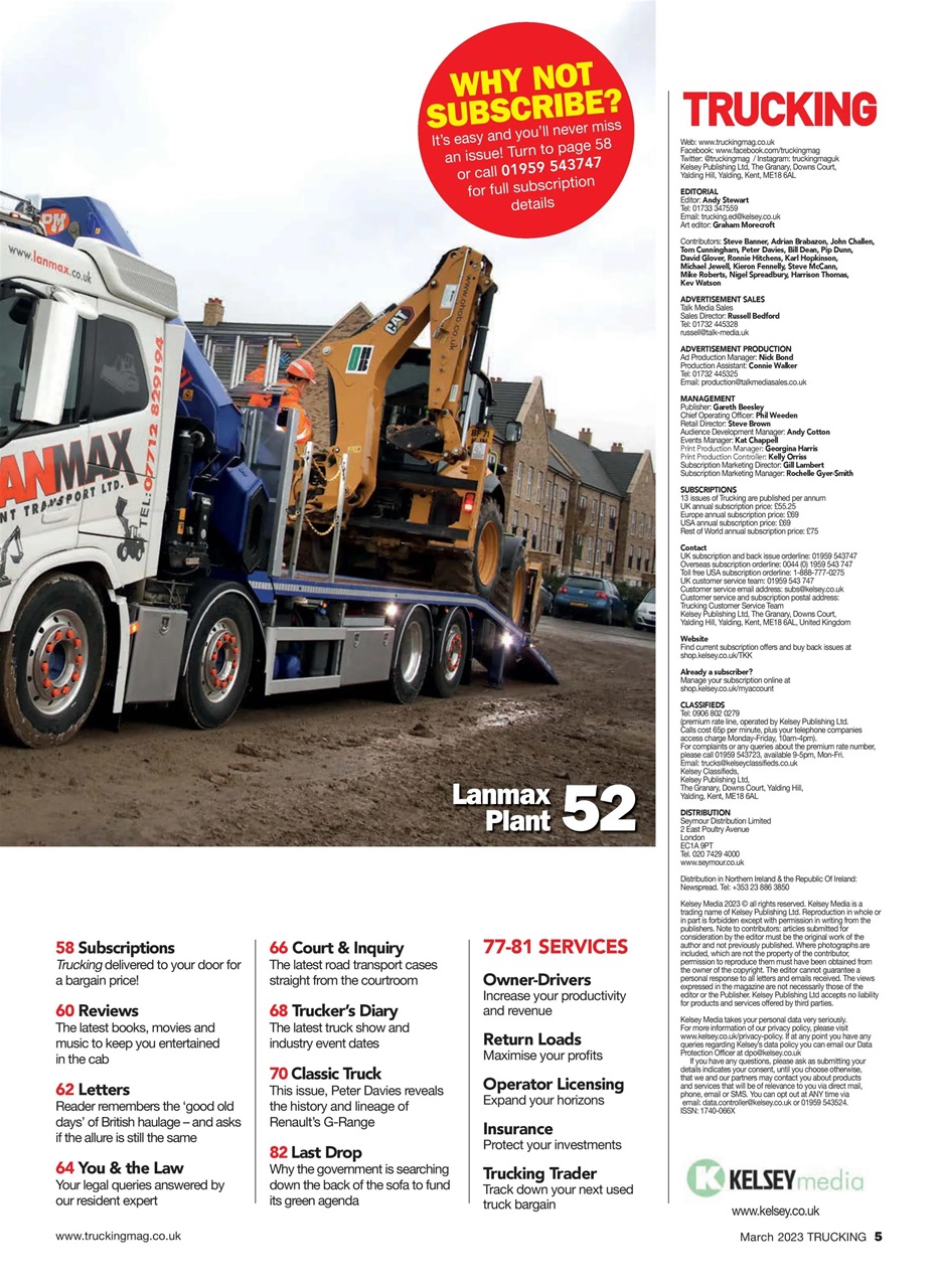 Trucking Magazine - Mar-23 Back Issue